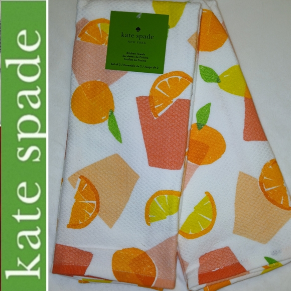 kate spade | Kitchen | 2 Pack Kate Spade Squeeze The Day Citrus Kitchen ...